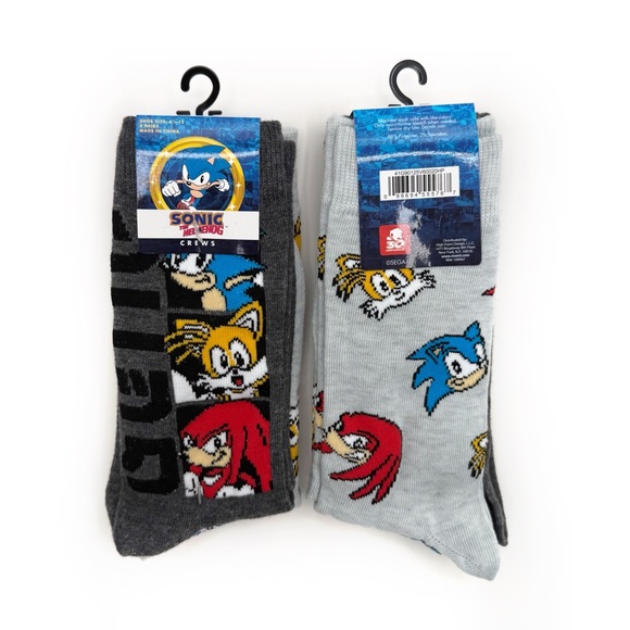 Sega | Underwear & Socks | Sonic The Hedgehog Crew Socks Mens Womens ...